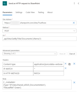 Rename File in SharePoint Library with Power Automate - True Rows